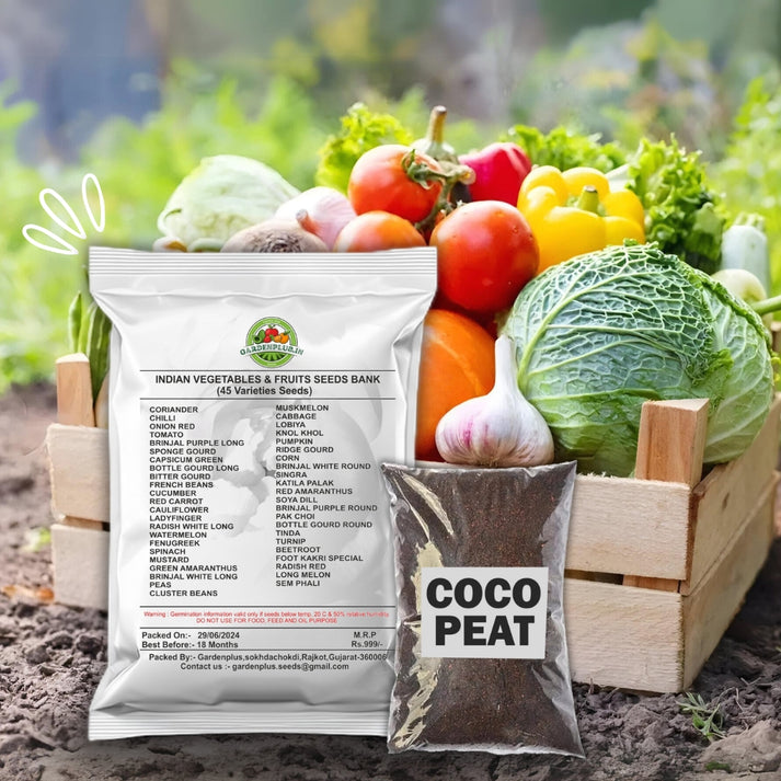 Vegetable Seeds Vault ( 45 types of verity 3000+Seeds in packet ...